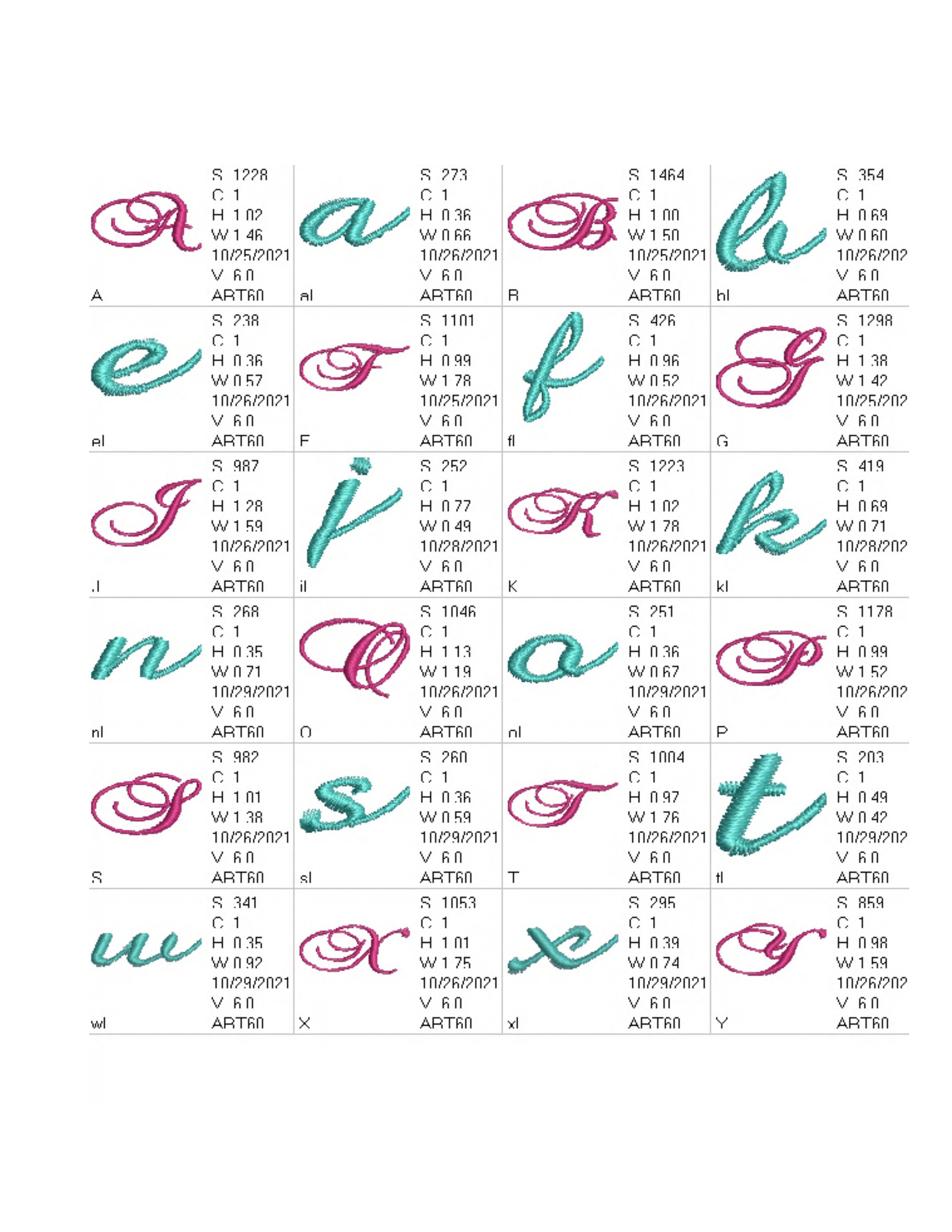 HUGE SALE! Instant Download Machine Embroidery Designs Fancy Script ...