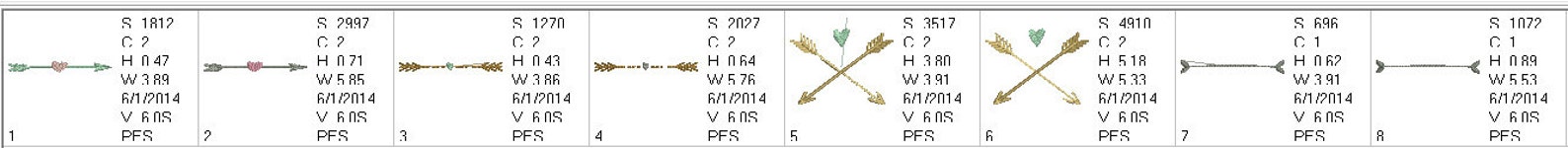 Instant Download Embroidery Machine VP3 Only Format Designs Arrow Heart ...