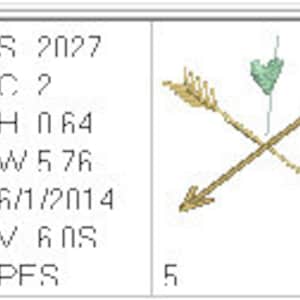 Instant Download Embroidery Machine JEF Designs Arrow Heart Mod ...