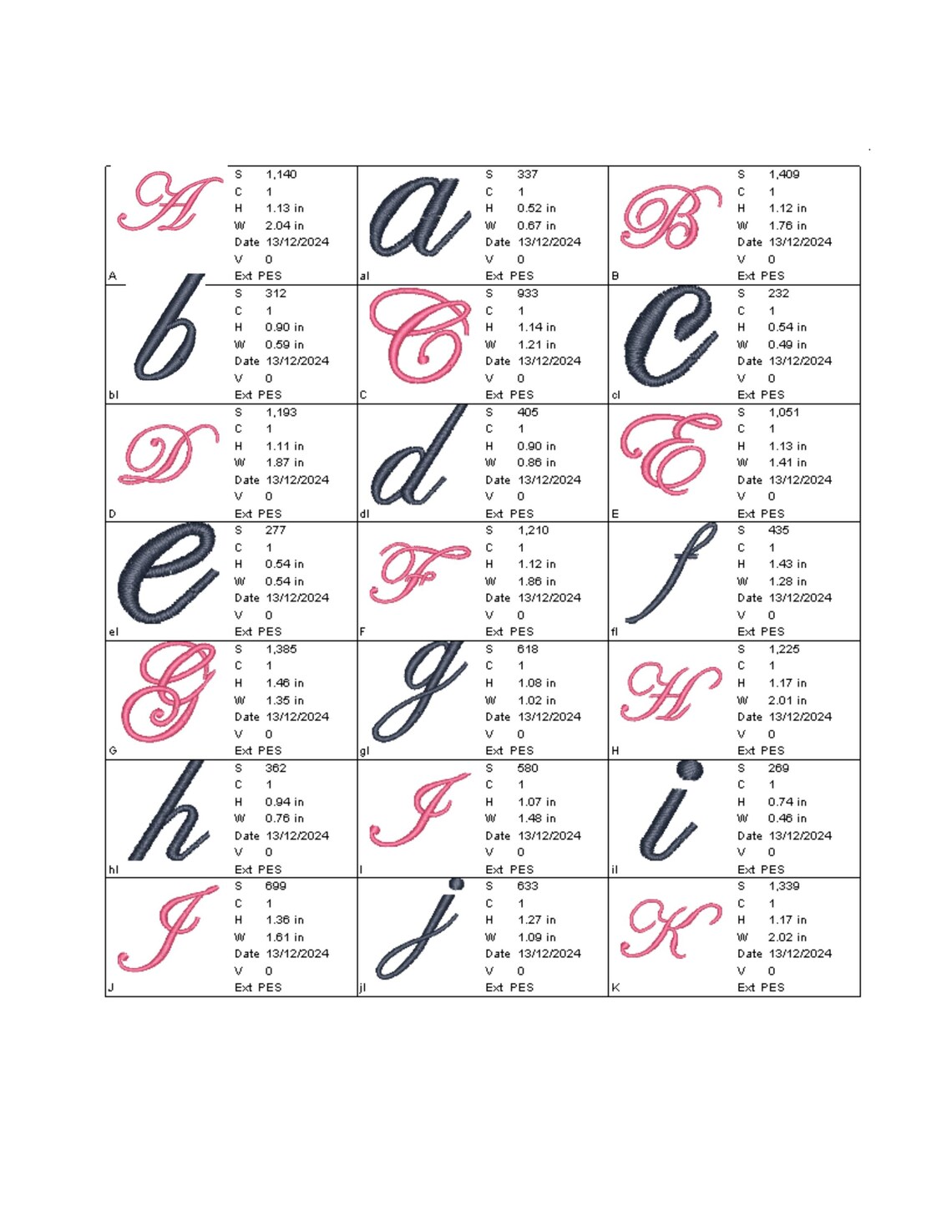 HUGE SALE! Pes 1 Inch Instant Download Machine Embroidery Designs ...