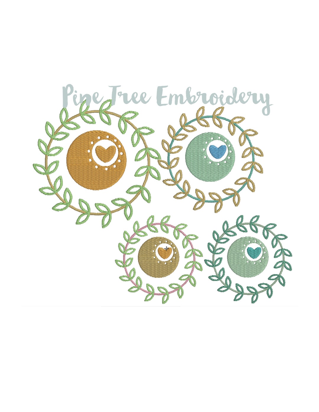 Huge Sale! Boho Embroidery PES Designs Moon Wreath Heart for Clothing ...