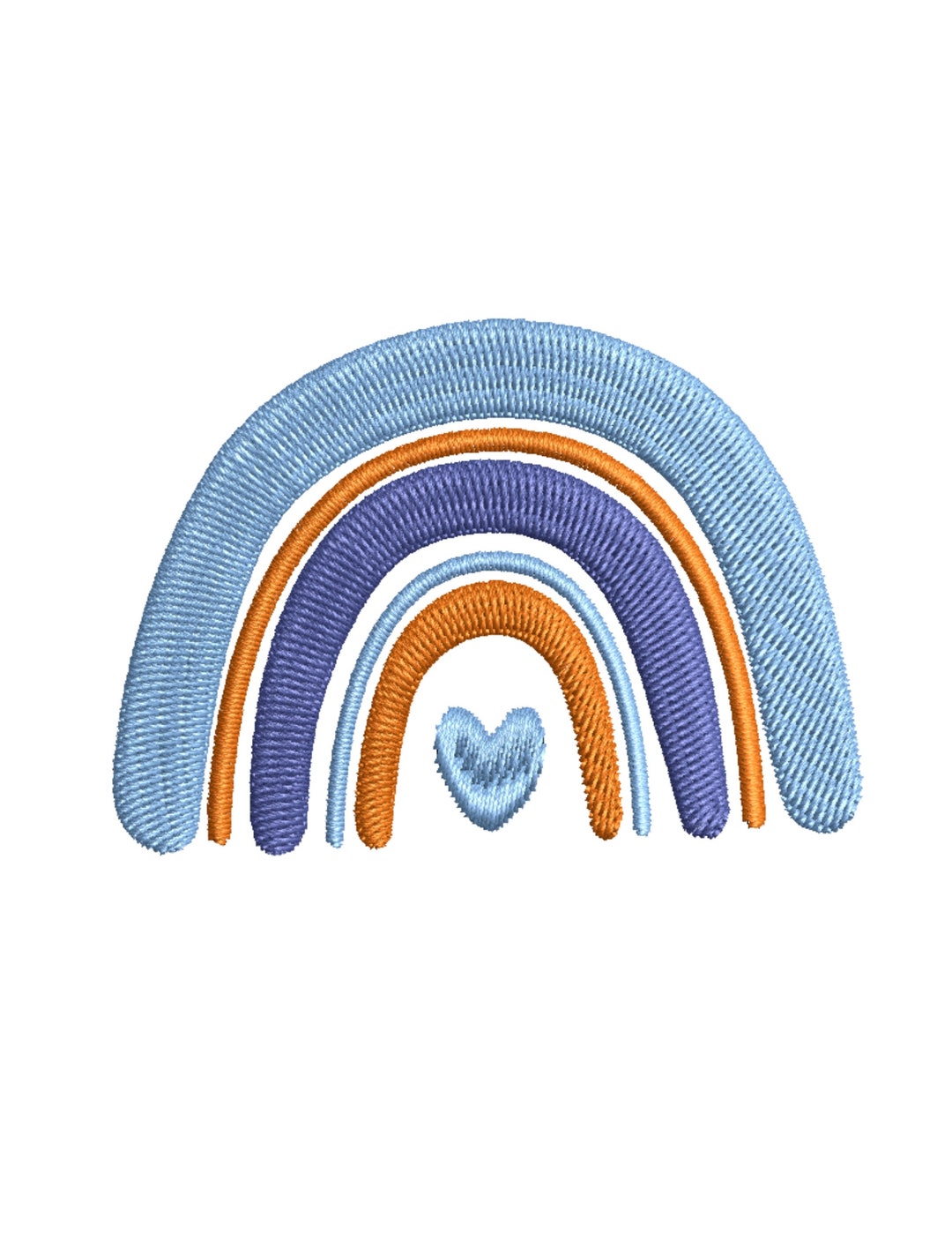 Huge Sale! 2 Sizes Embroidery PES Designs Rainbow Heart for Clothing ...