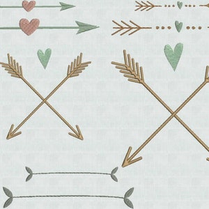 Instant Download Embroidery Machine JEF Designs Arrow Heart Mod ...