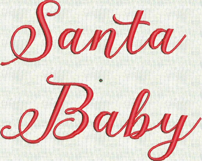 HUGE SALE Santa Baby Christmas Fancy Script Machine | Etsy