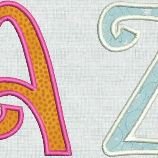 Machine Applique Fonts - Etsy