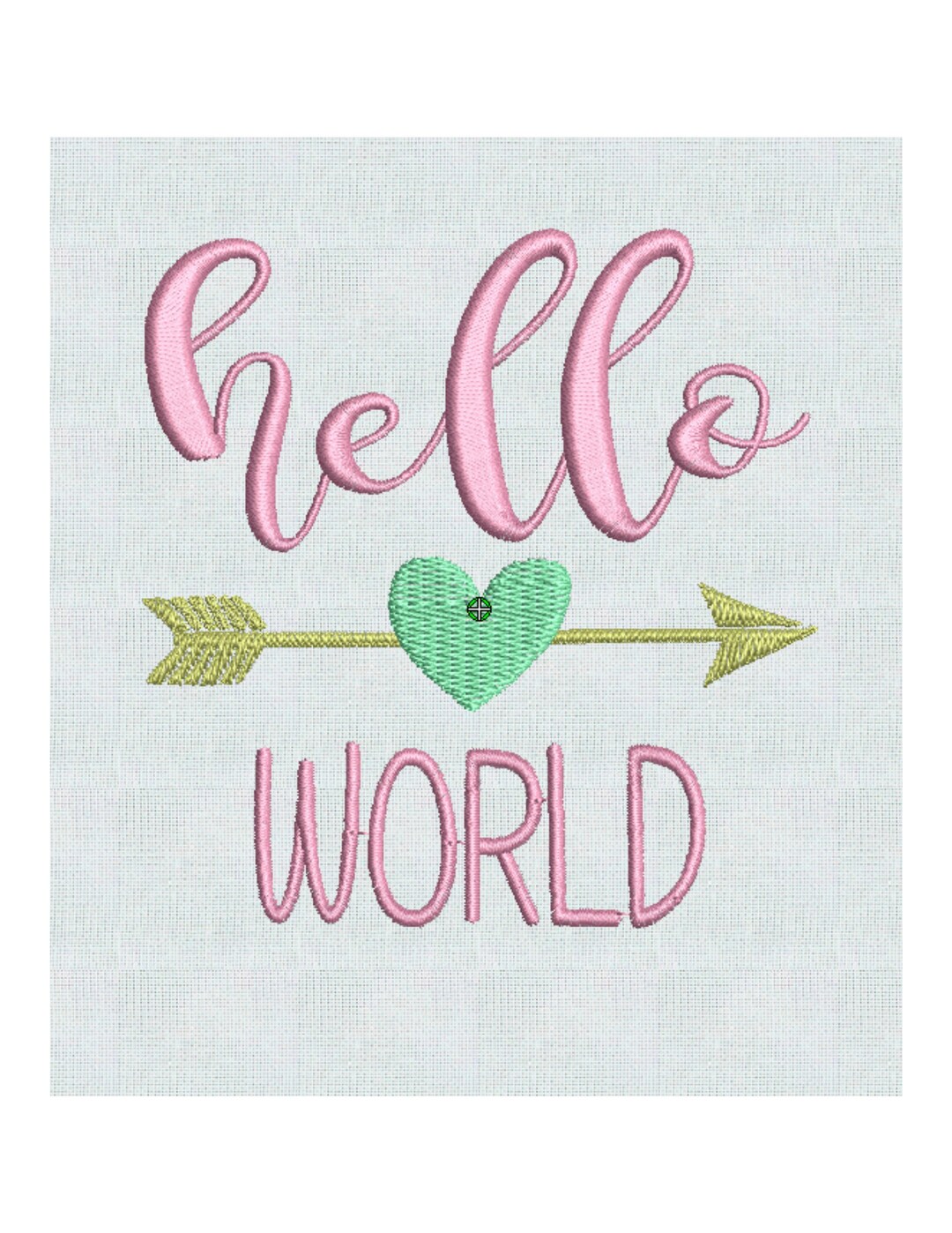 Hello World Instant Download Embroidery Machine Pes Designs Arrow Heart ...