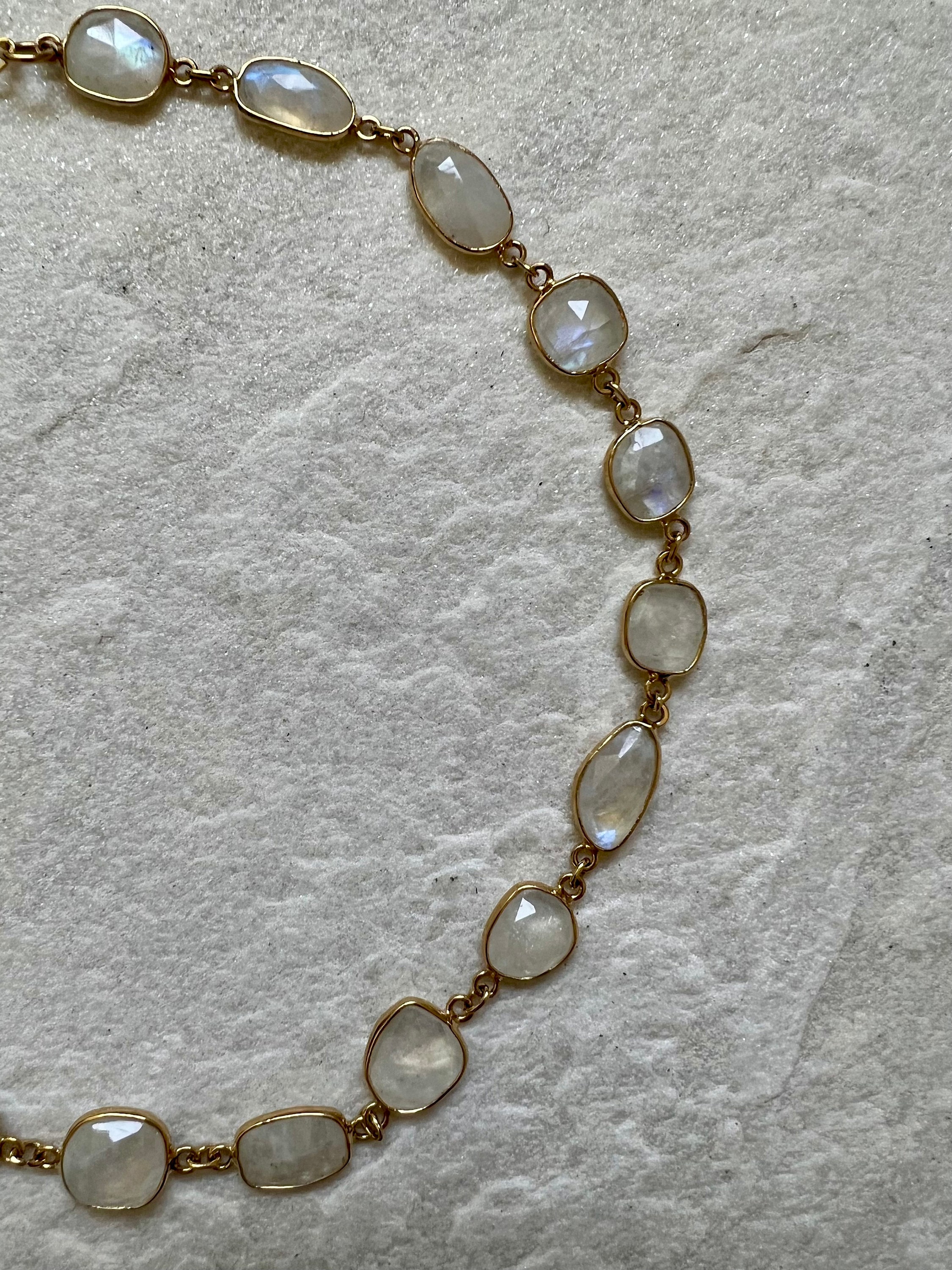 Moonstone Choker, Stone Choker, Gold Choker, Crystal Choker, Gold ...