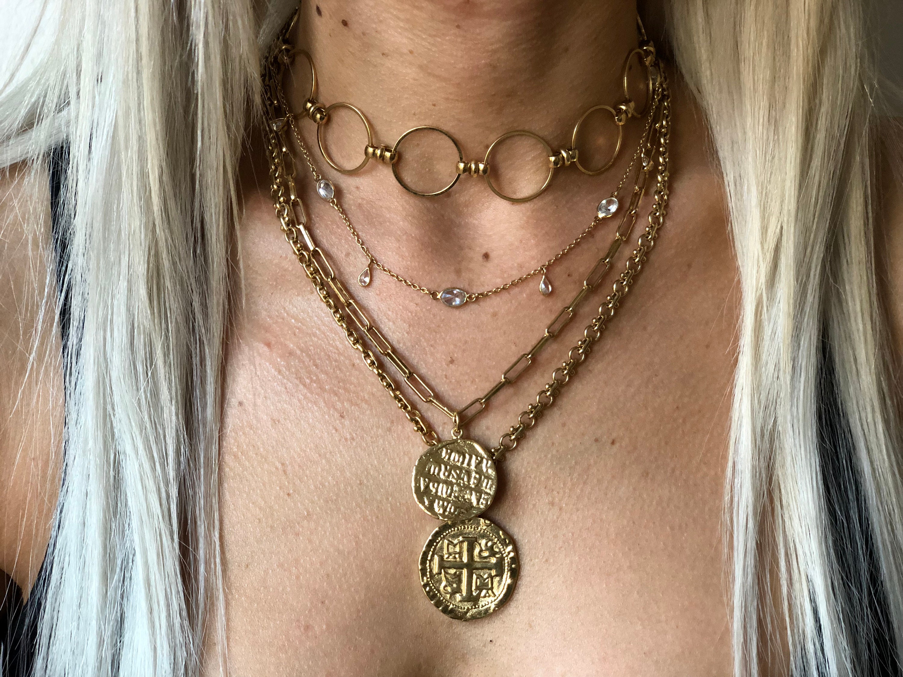 Ecliptic Choker, Chain Choker, Gold Choker, Choker, 24k Gold, Thick ...