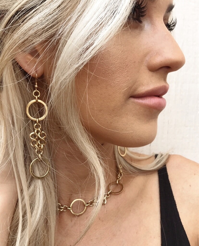 Amora Choker, Chain Choker, Gold Choker, Choker, 24k Gold, Thick Chain ...