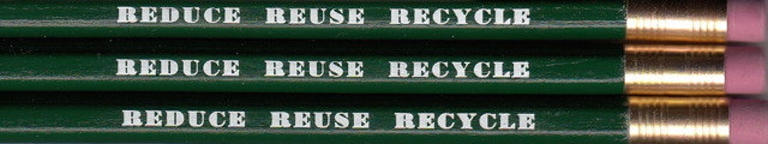 Reduce Reuse Recycle Pencils - Etsy