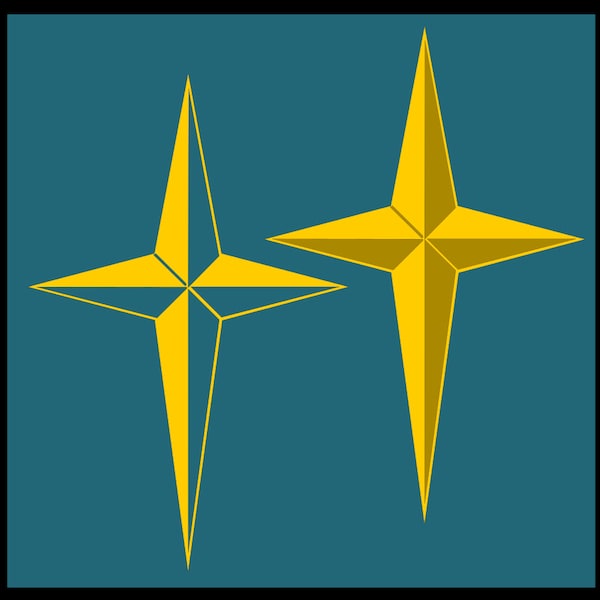 4 Point Star Svg - Etsy
