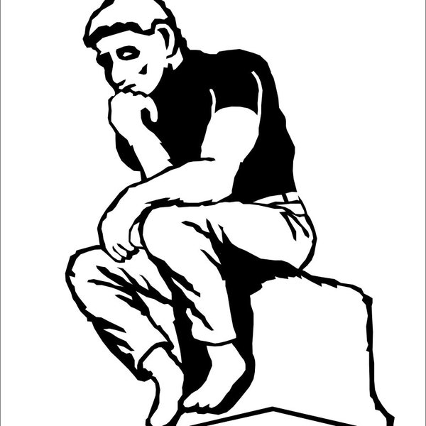 Thinker svg - Etsy