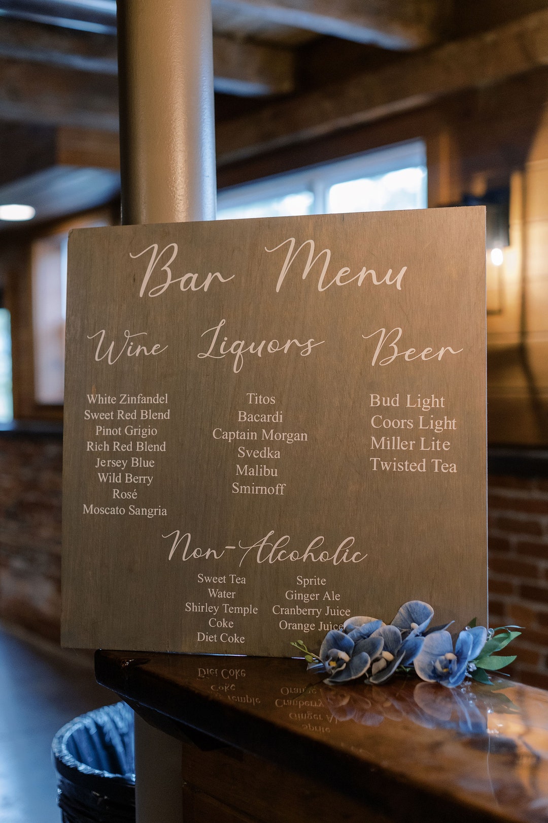 Rustic Bar Menu - Etsy