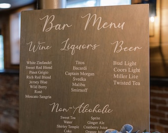 Rustic Bar Menu - Etsy