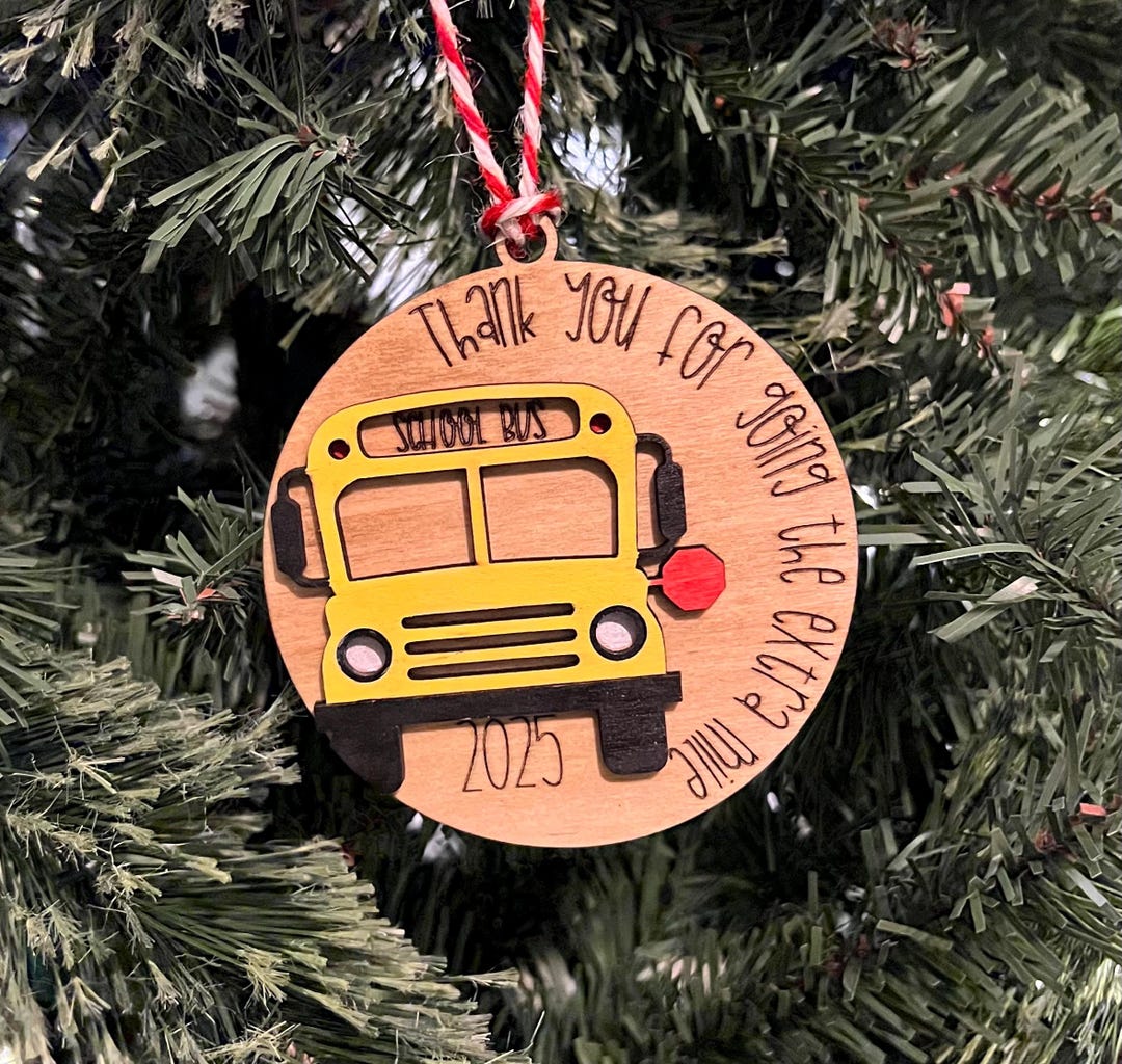 Wooden Bus Driver Christmas Ornament - Etsy