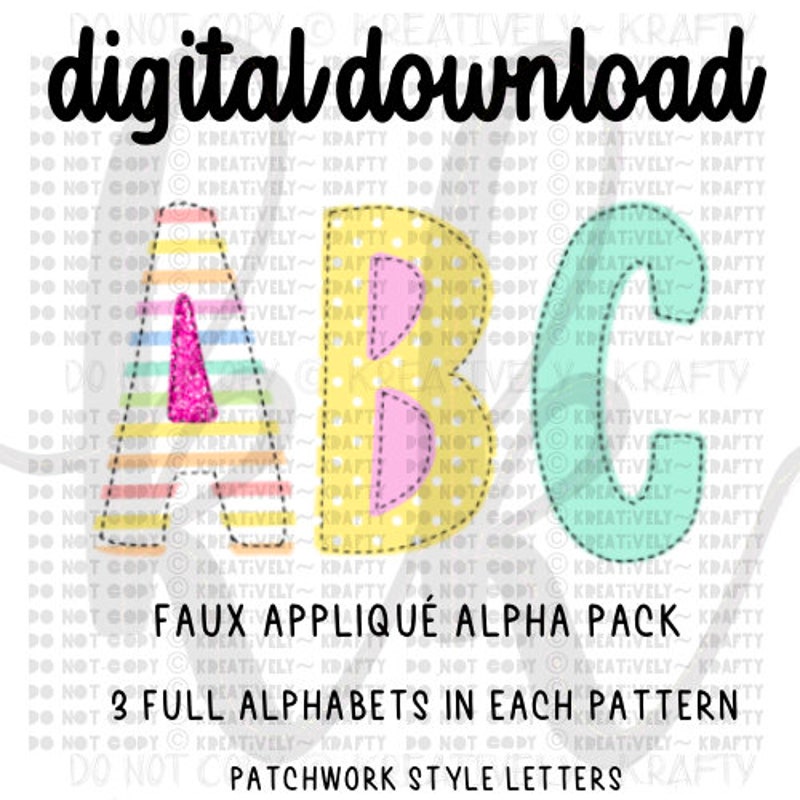 Applique Alpha - Etsy