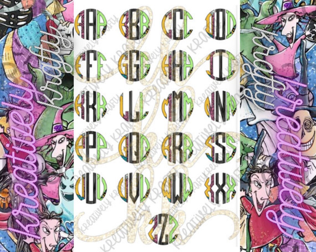 NBC Monogram Alphabet SUBLIMATION Digital Download Png Image - Etsy