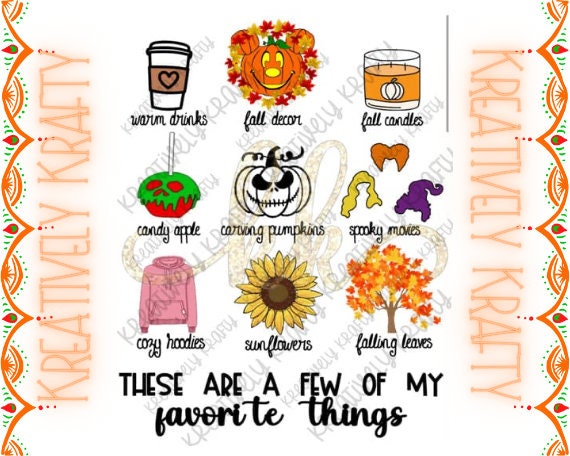A Few of My Favorite Things: FALL Edition PERSONAL Use - Etsy