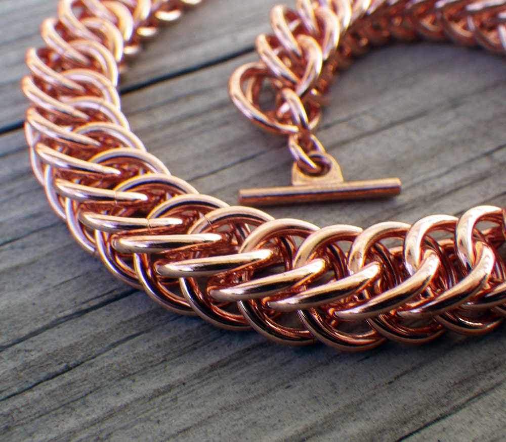 Copper Chainmaille Bracelet Chainmaille Jewelry Copper Bracelet Copper ...
