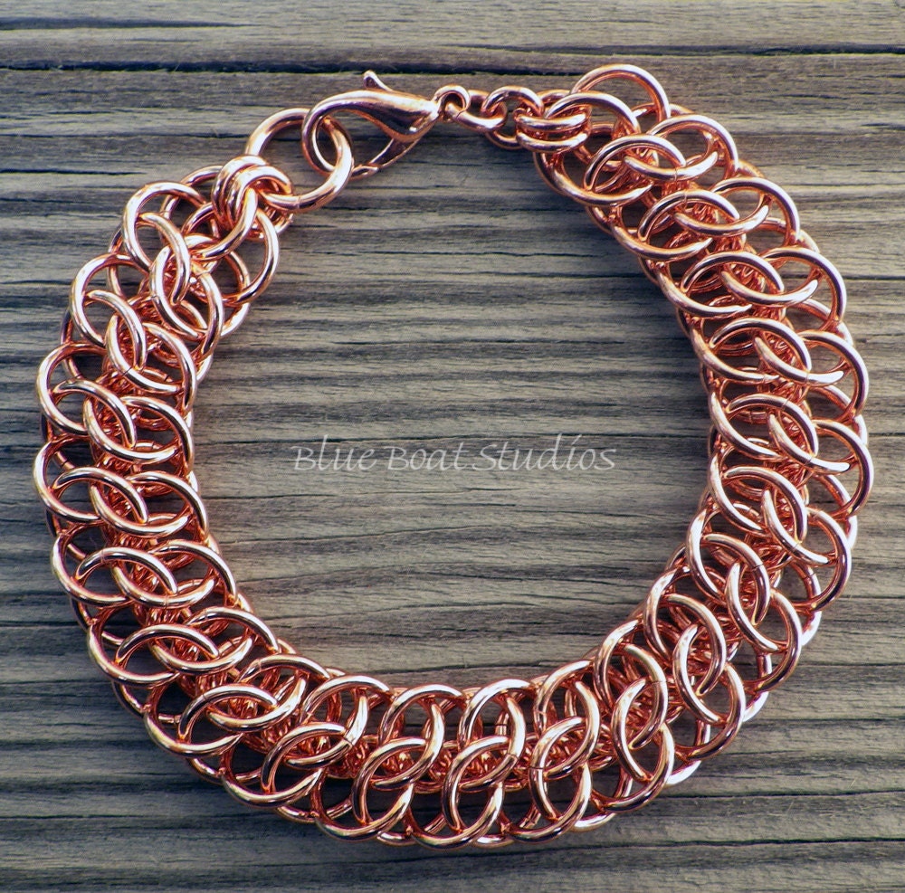 Copper Chainmaille Bracelet Chainmaille Jewelry Copper GSG - Etsy