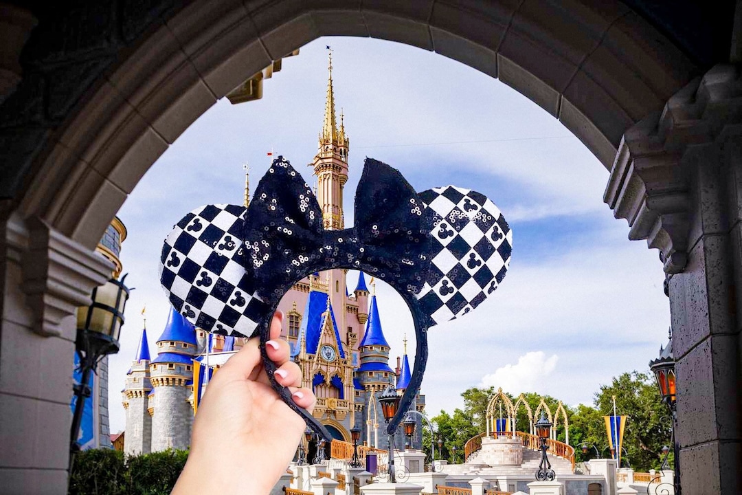 Checkered Mouse Ears - Etsy