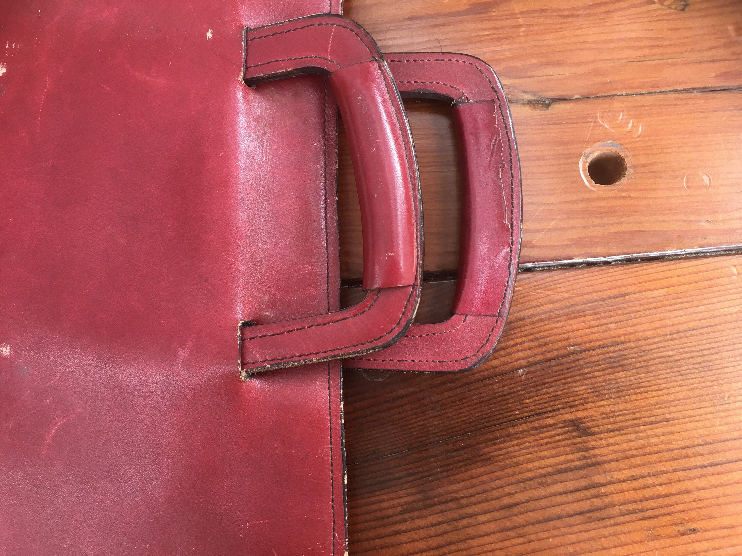 Vintage Leather Attache Briefcase With Drop Handles - Etsy