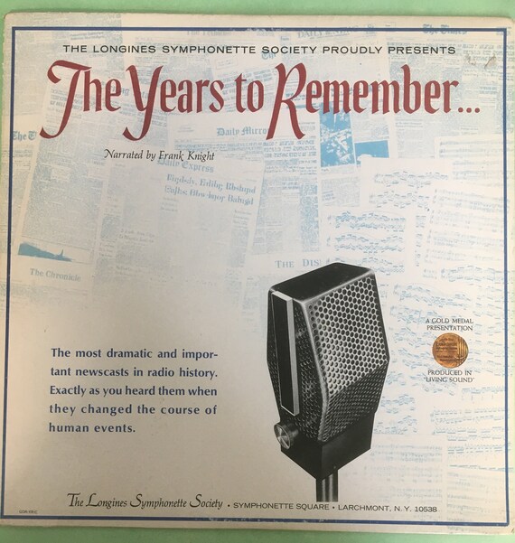 The Years to Remember Record | Etsy