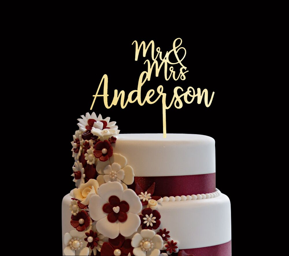 Custom Name Cake Topper Custom Calligraphy Personalized Cake - Etsy