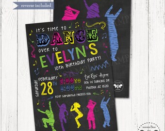 Dance Pass Party Birthday Invitation Printable Digital VIP | Etsy