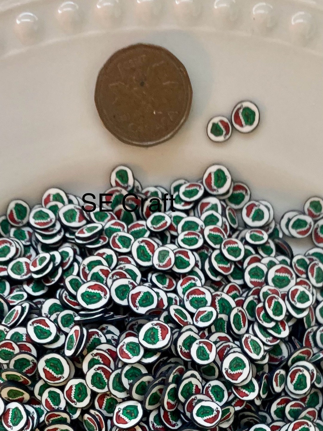 Merry Grinch Polymer Clay Christmas Mix Fimo Santa Slice Gift Reindeer ...