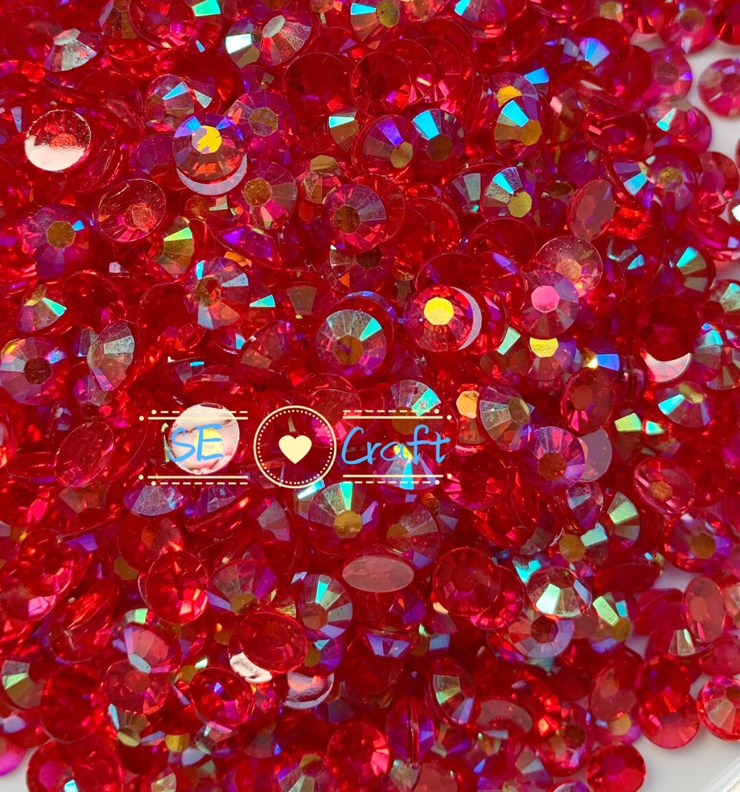 200-1000 Uds 3 4 5mm redondo AB cristal rojo transparente - Etsy España