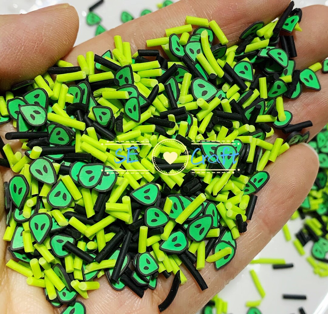 Fake Sprinkles Alien ET Mix Fimo Slice Fake Sprinkles Decoden, Polymer ...