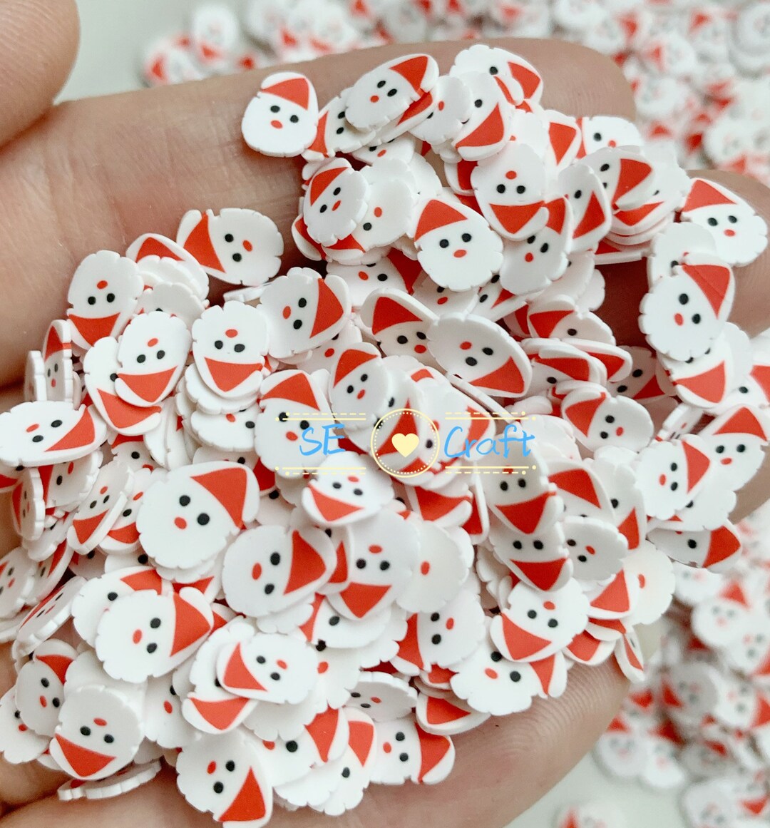 6g 15G 30 100g Christmas Santa Claus Xmas Holiday Fimo Slice Sprinkles ...