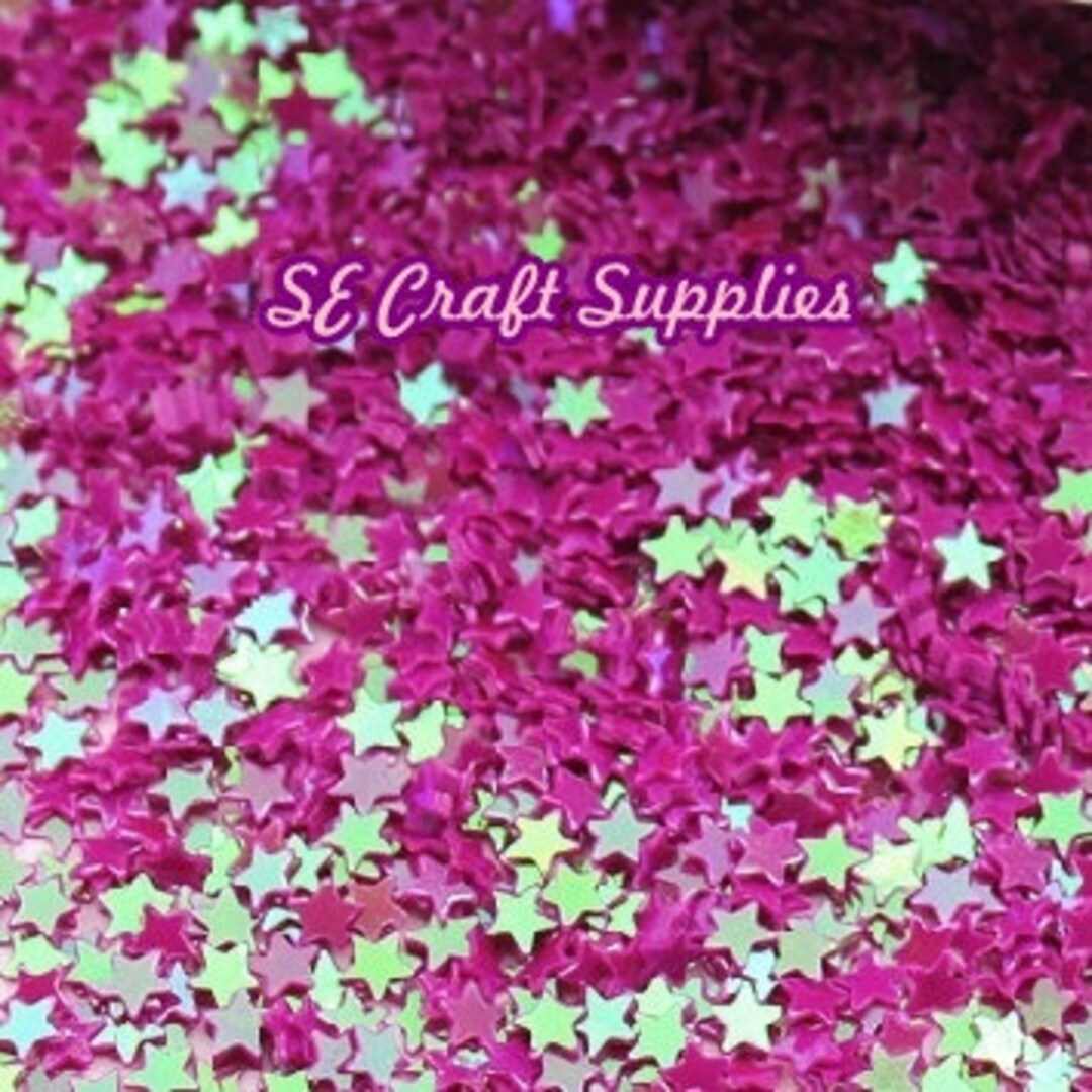5/10g Dark Purple Color Star Shape Sparkle Glitter, Holographic Star ...
