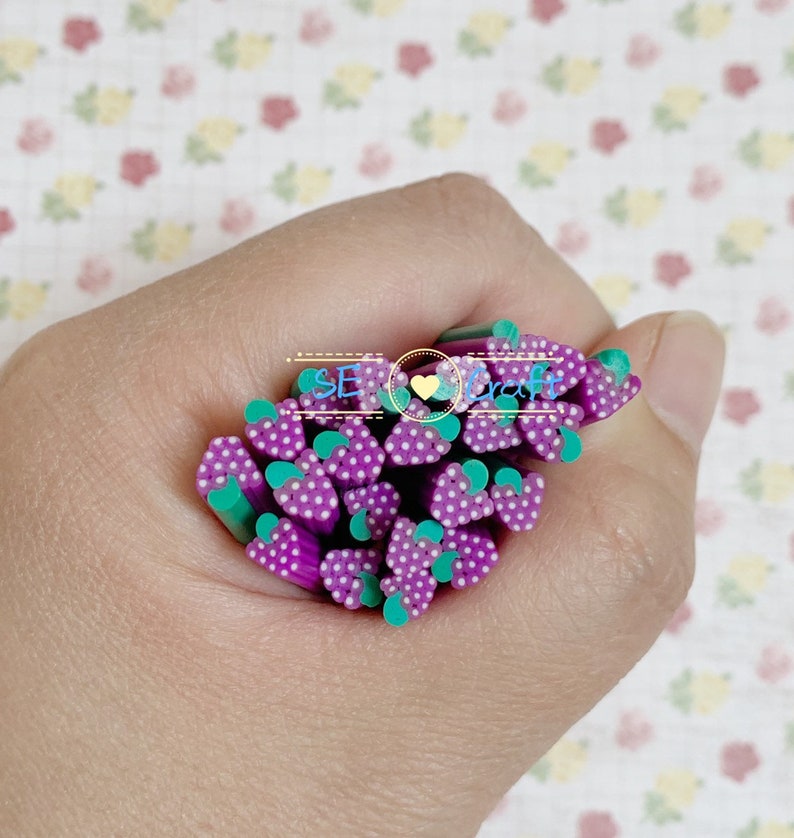 2pcs Purple Grapes Polymer Clay Stick Fimo Cane - Etsy Canada