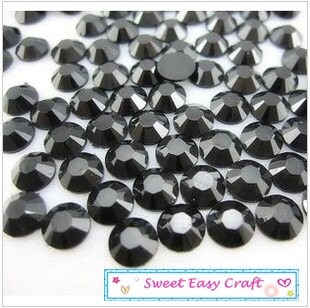 200 1000PCS 2 3 4 5 6mm Round Black Jet Crystal Flatback | Etsy