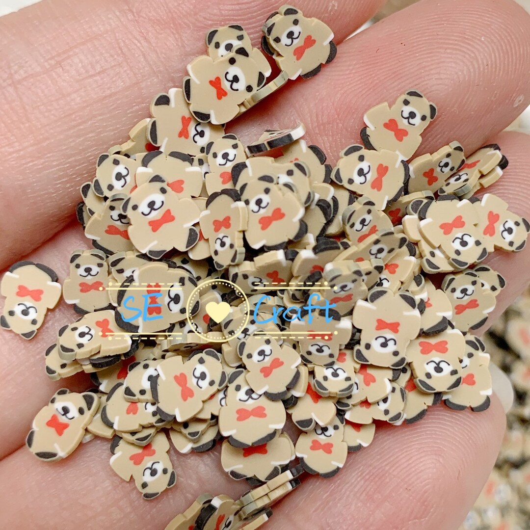 6g 15G 30g Teddy Bear Little Cubs Polymer Fimo Slice Slice Animal ...
