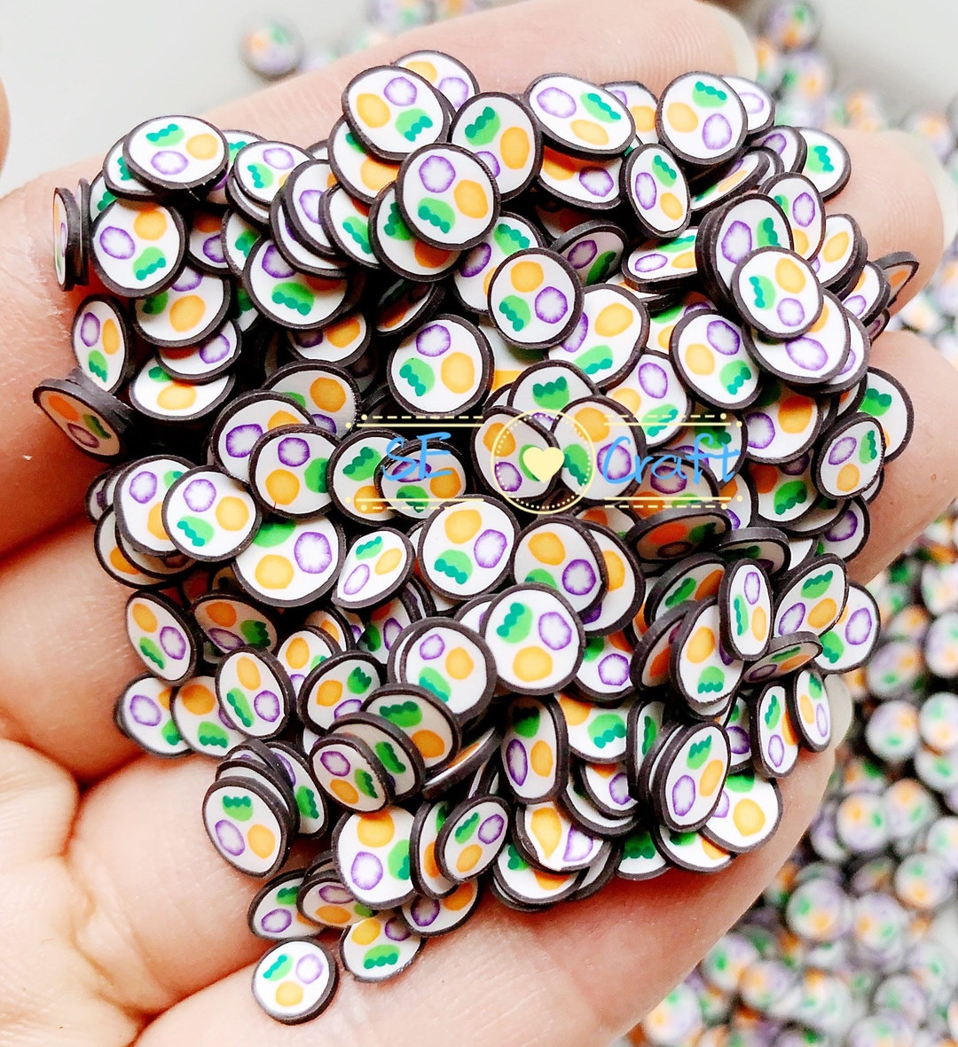 6g 15g 30g Sushi Roll Maki Fimo Slice Japanese Cuisine Clay - Etsy