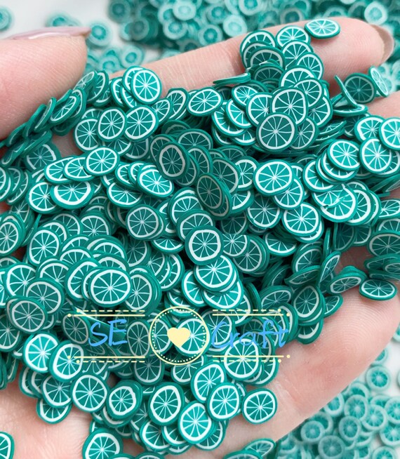 6g 15G 30g Polymer Fimo Slice Green Lime Fruit Citrus Decoden | Etsy
