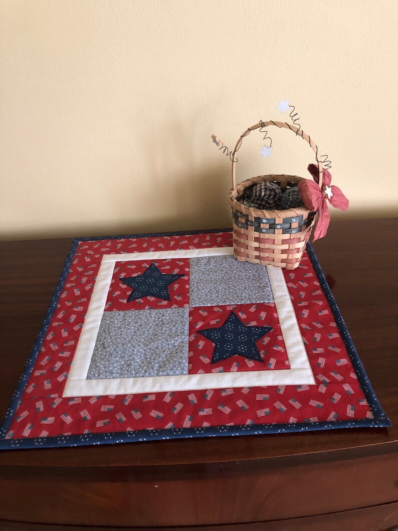 Fourth of July Quilt Table Topper - Etsy