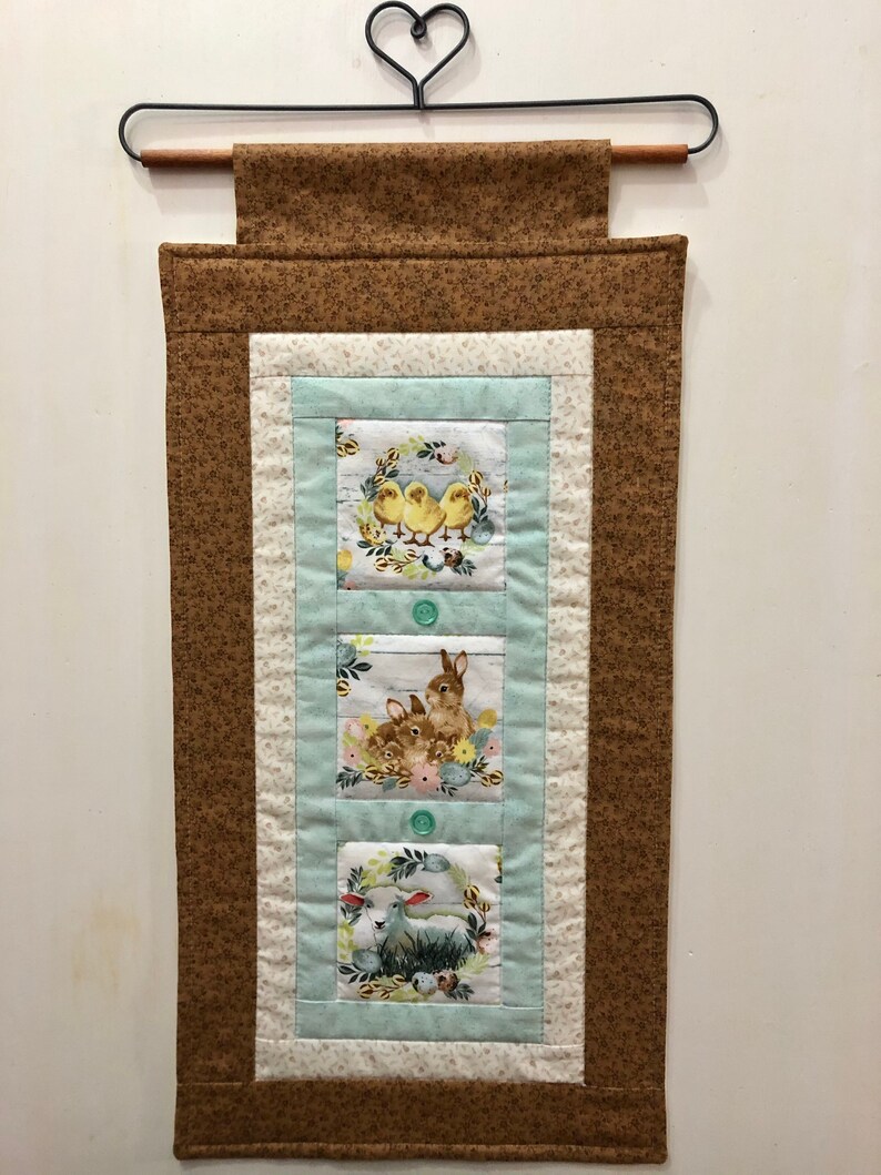 Easter/spring Quilt Wall Hanging With Quilt Hanger - Etsy