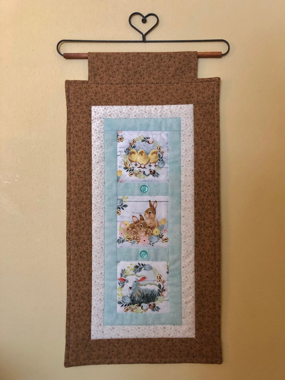 Easter/spring Quilt Wall Hanging With Quilt Hanger - Etsy