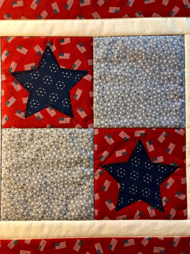 Fourth of July Quilt Table Topper - Etsy