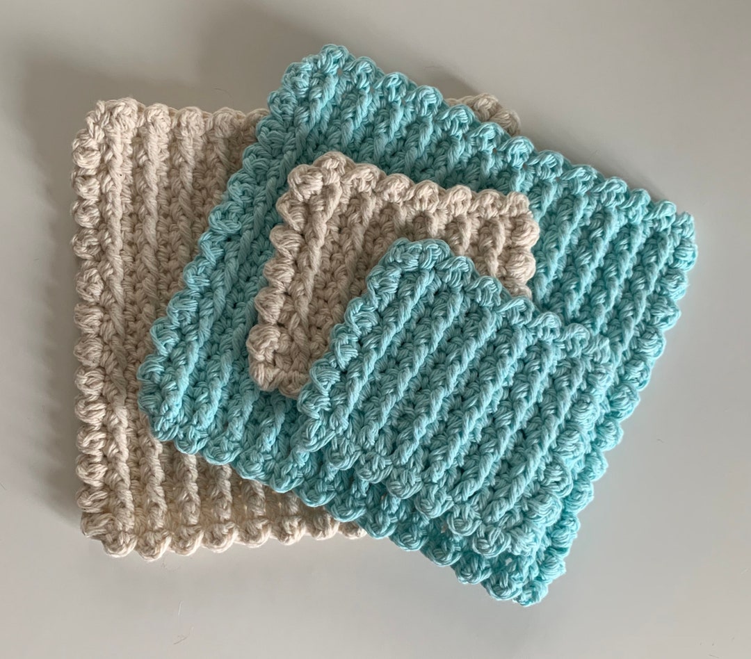 Textured Scrubby and Washcloth Crochet Pattern, Reusable Cleaning ...