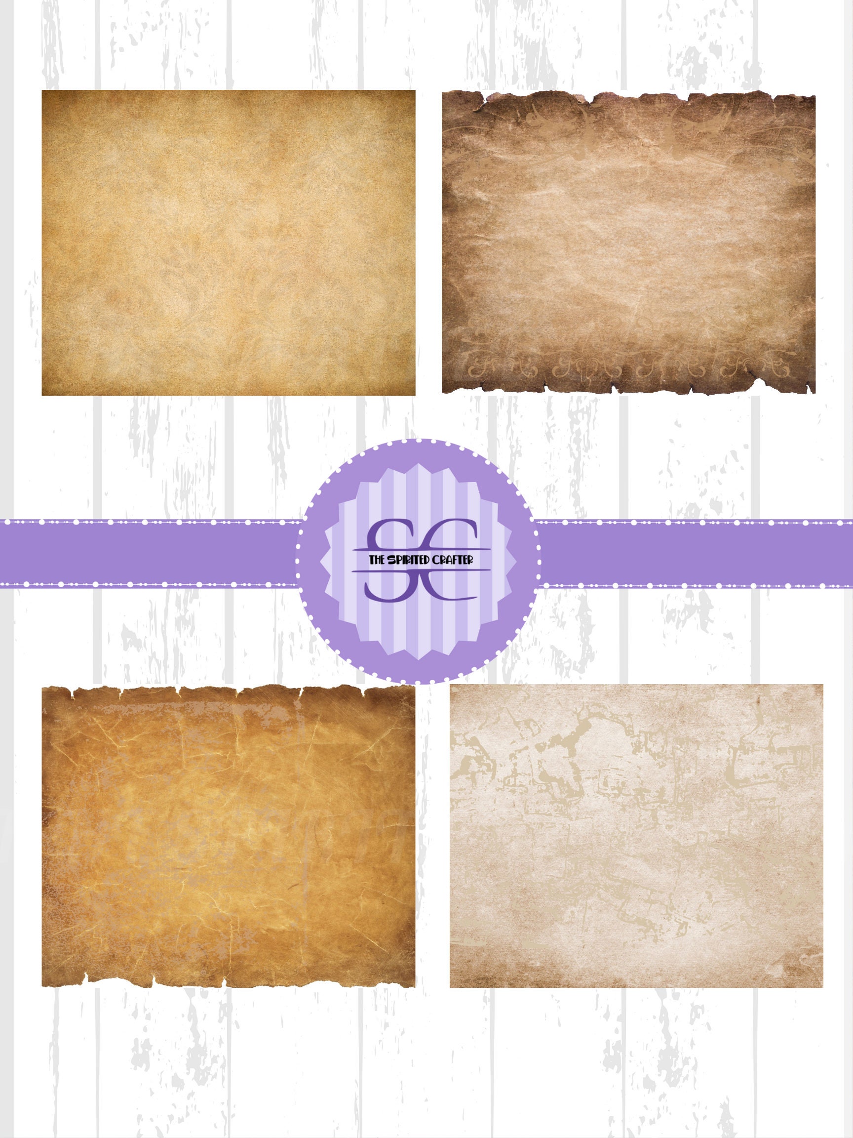 Coffee Dyed Papers, Old Paper Junk Journal Printable, Neutral, Backing ...