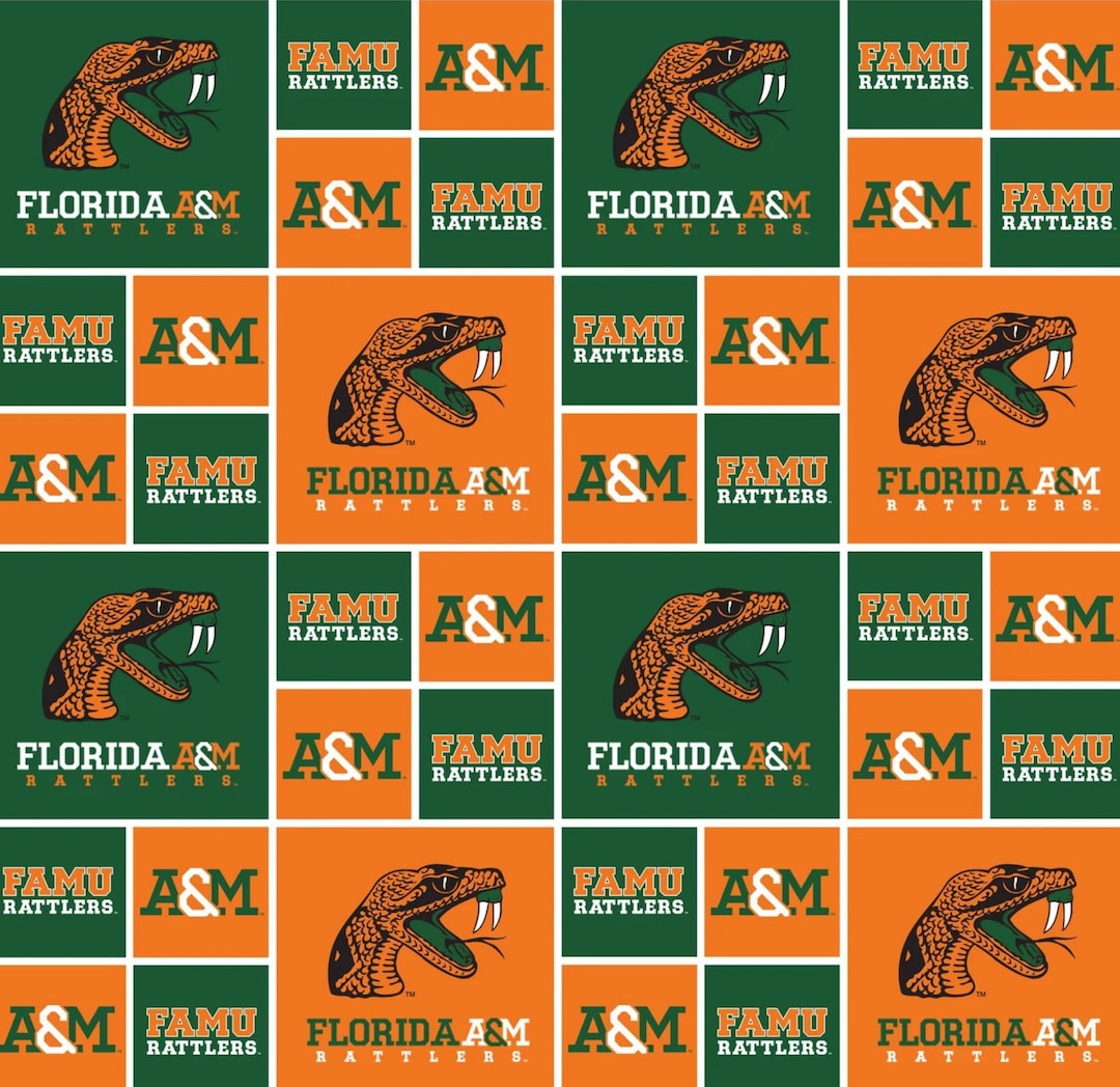 Florida A&M Rattlers FAMU Fabric 100% Cotton Officially Licensed ...
