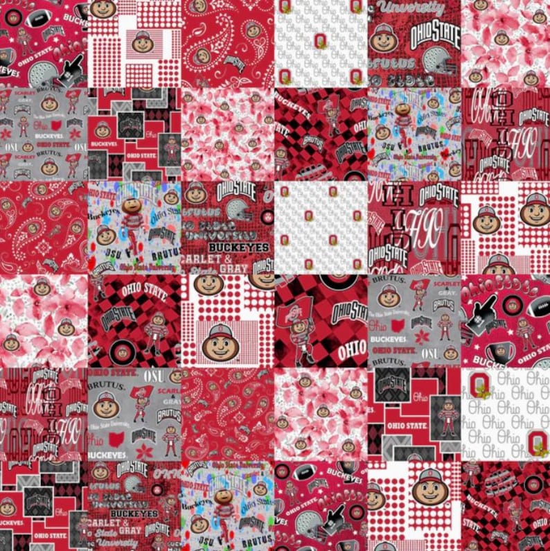 Ohio State Buckeyes 100% Cotton Fabric Officially Licensed Cheater ...