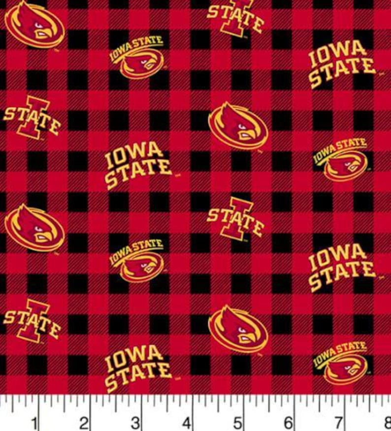 Iowa State Cyclones Buffalo Plaid Fabric 100% Cotton - Etsy