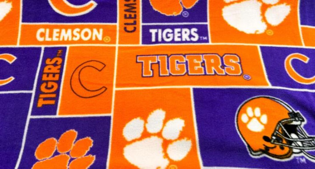 Clemson Tigers Licensed FLEECE Fabric. OOP Rare Officially Licensed - Etsy