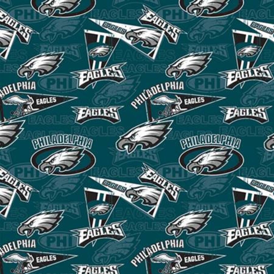 Philadelphia Eagles Cotton Fabric 100% Cotton NEW Officially Licensed ...